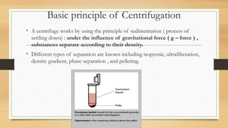 Centrifugation notes slideshare | PPTX