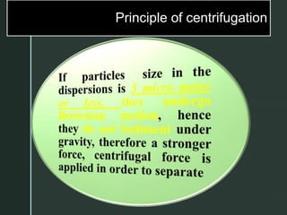Centrifugation ppt | PPTX