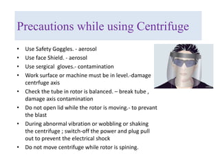 centrifuge types and rotor tyes .ppt