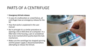 CENTRIFUGE.pptx in the laboratory equipment | PPTX