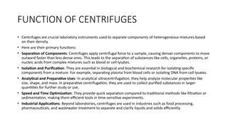 CENTRIFUGE.pptx in the laboratory equipment | PPTX | Physics | Science