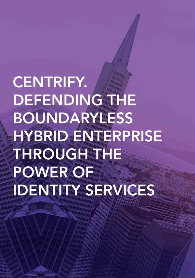 Centrify rethink security brochure | PDF