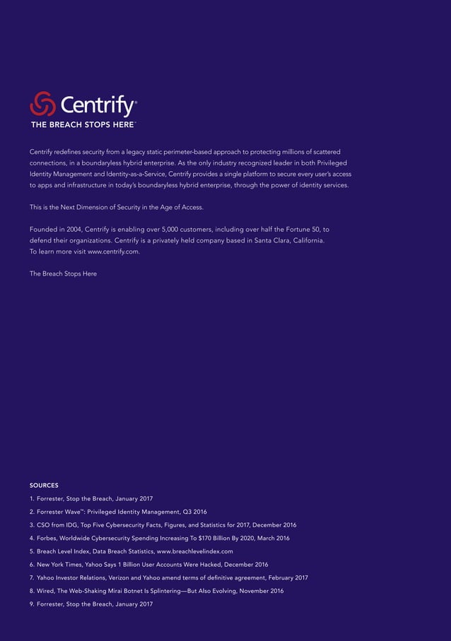 Centrify rethink security brochure | PDF