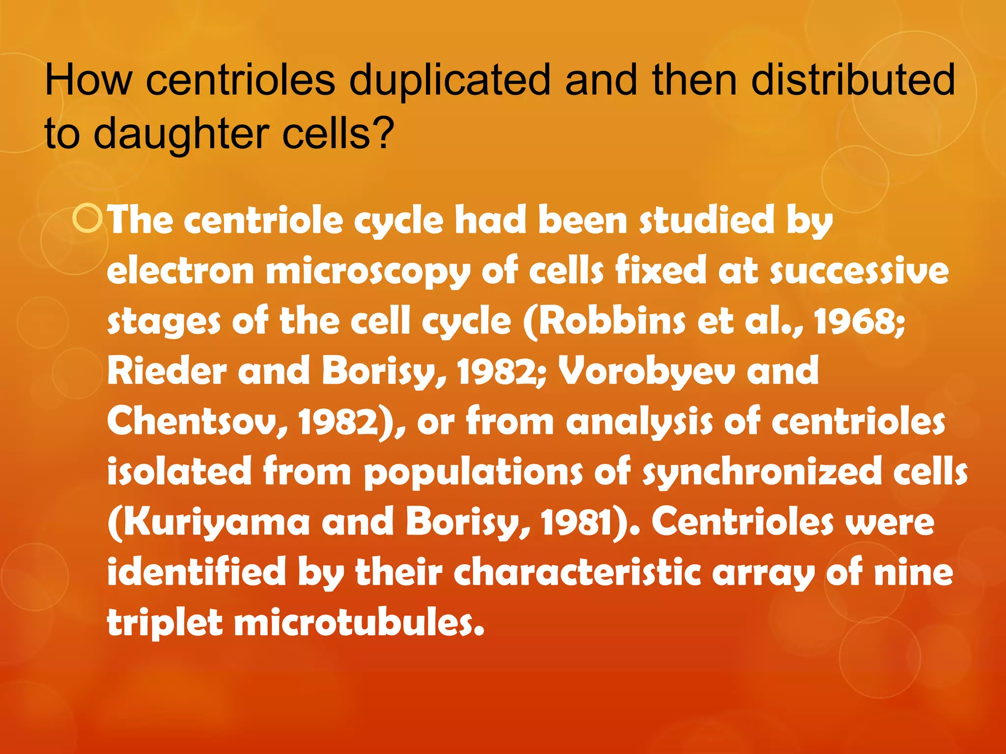 Centrioles replication | PPT