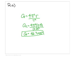 Centripetal Force Problems | PDF