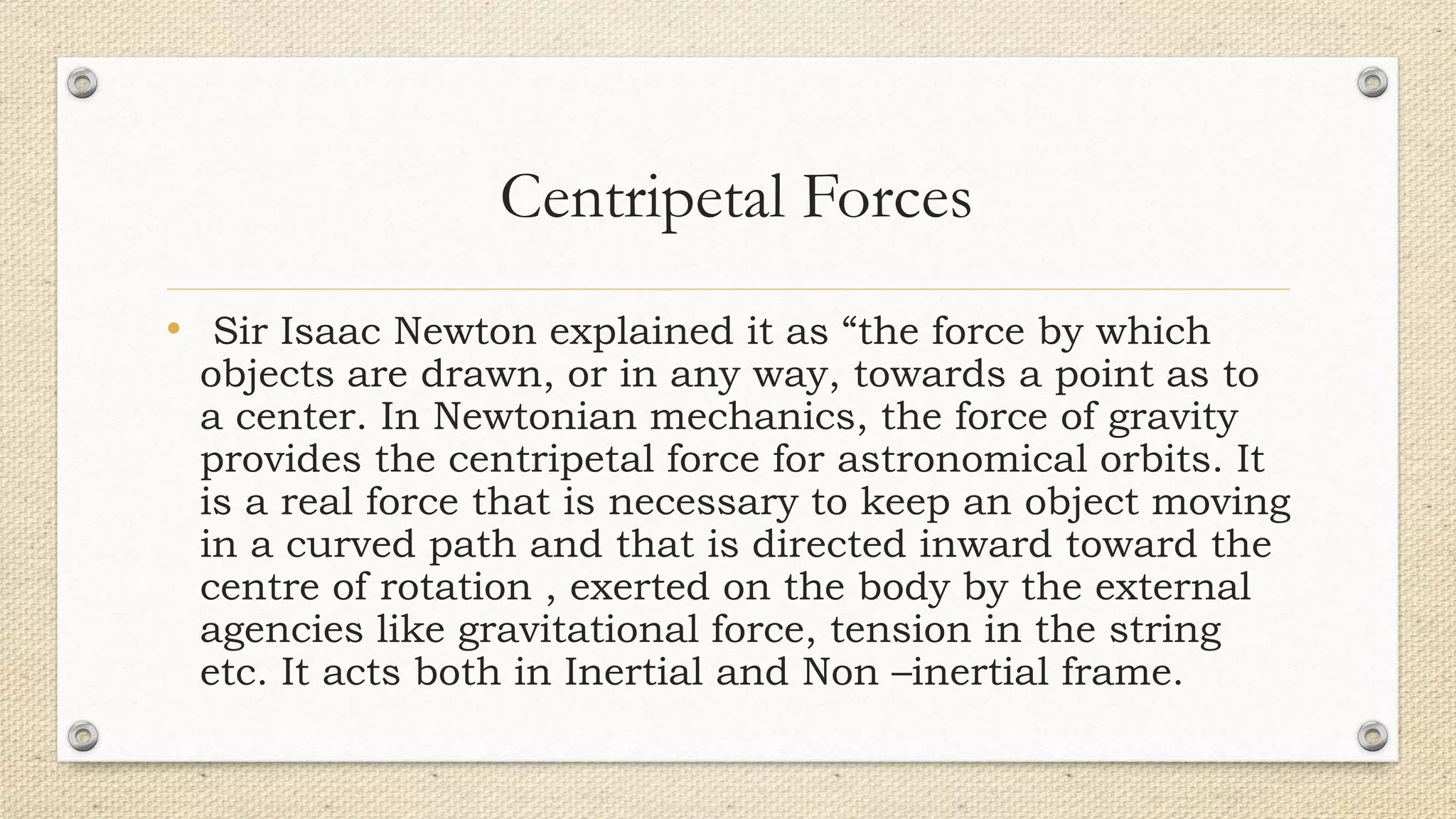 Centripetal and centrifugal forces | PPTX | Physics | Science