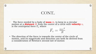 Centripetal and centrifugal forces | PPTX