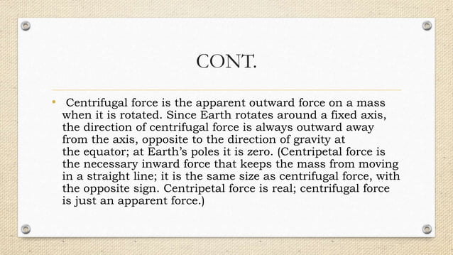 Centripetal and centrifugal forces | PPTX | Physics | Science