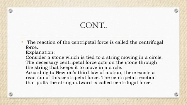 Centripetal and centrifugal forces | PPTX | Physics | Science