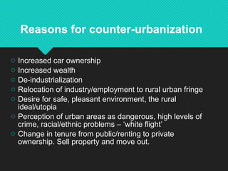 Urbanization Centripetal and Centrifugal Movements | PPT