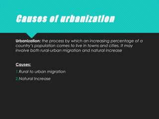 Urbanization Centripetal and Centrifugal Movements | PPT