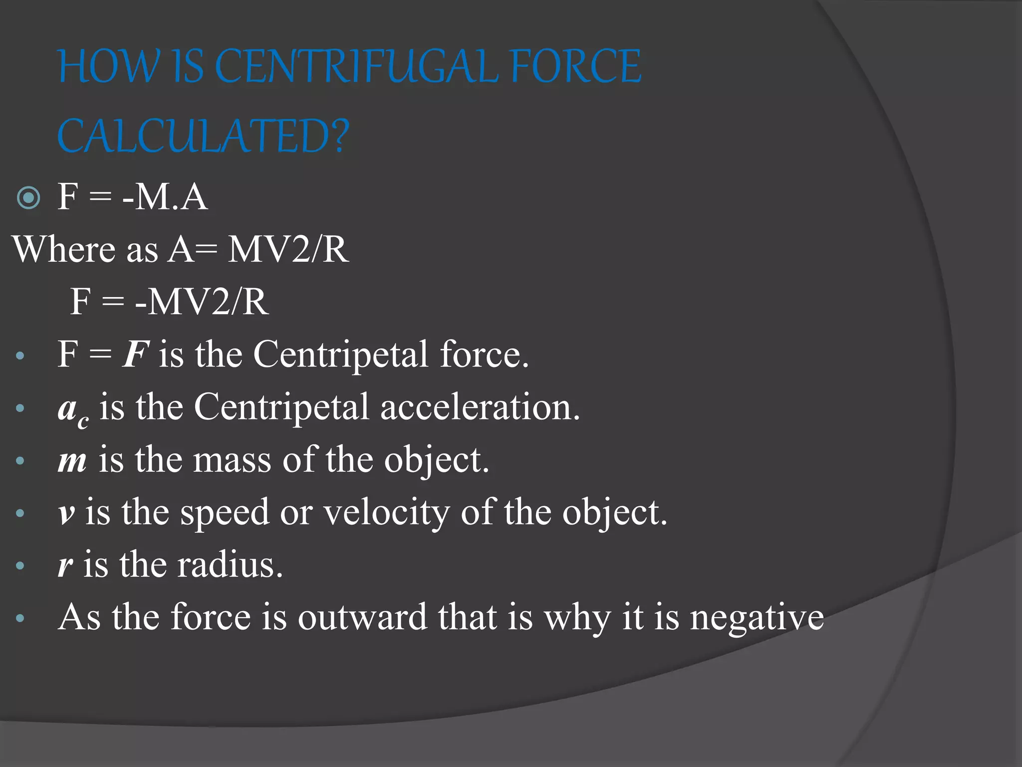 Centripetal & centrifugal forces | PPTX