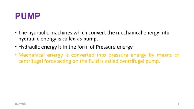 Unit IV Centriufugal and reciprocating pump | PPTX | Physics | Science