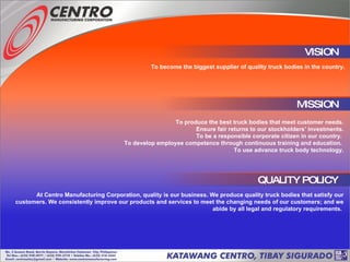 Centro Company Profile Power Point Presentation | PPT