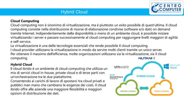 Centro Computer - Software Defined Data Center | PDF