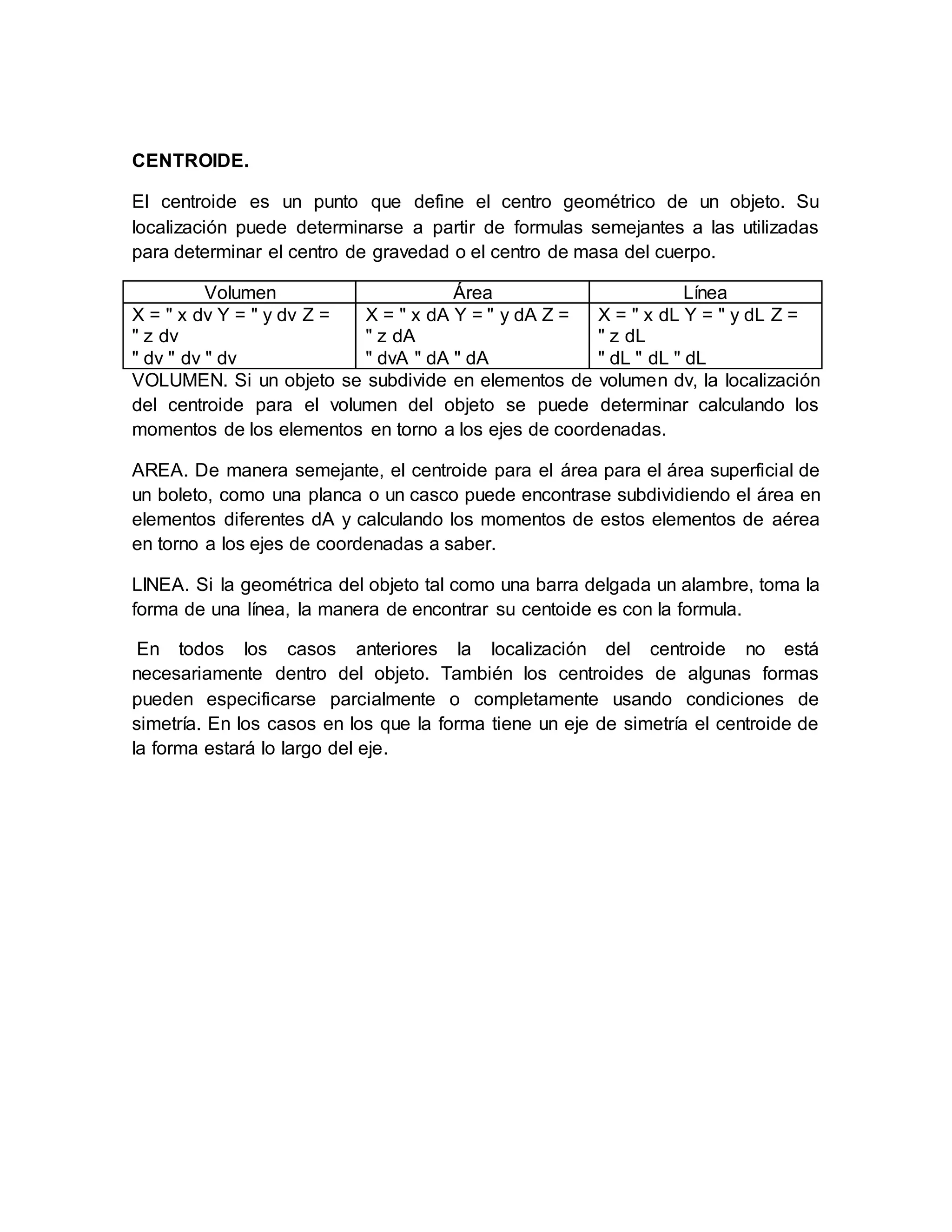 Centro de masa mecanica estatica | DOCX