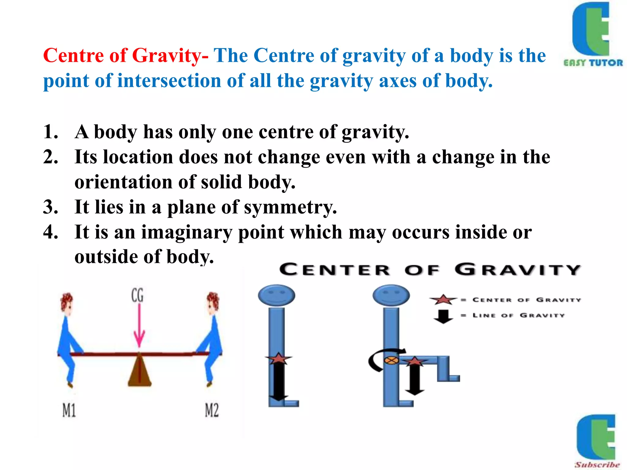 Centroid and centre of gravity | PPTX