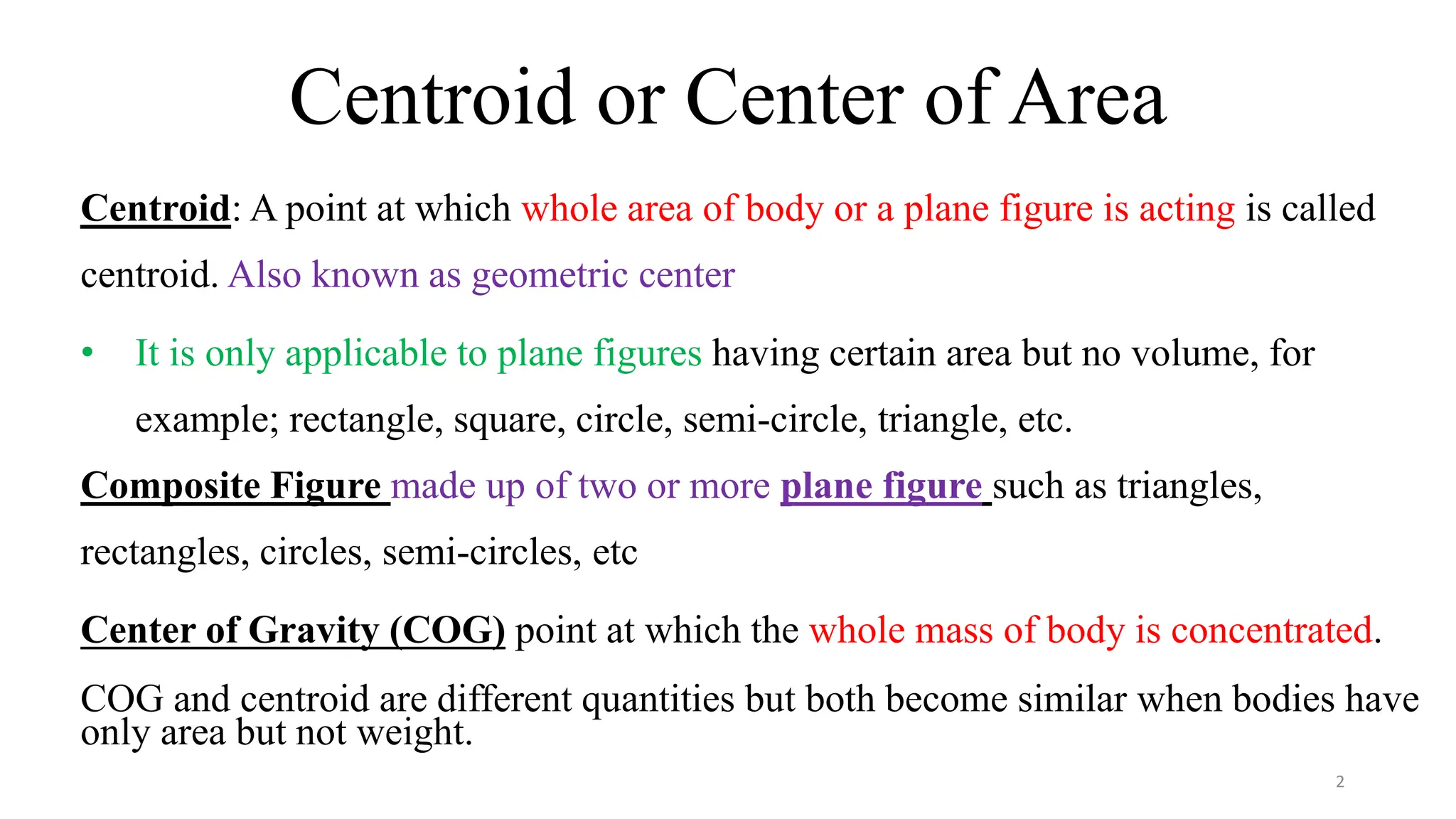 Centroid and Moment of Inertia from mechanics of material by hibbler related to the subject of ...