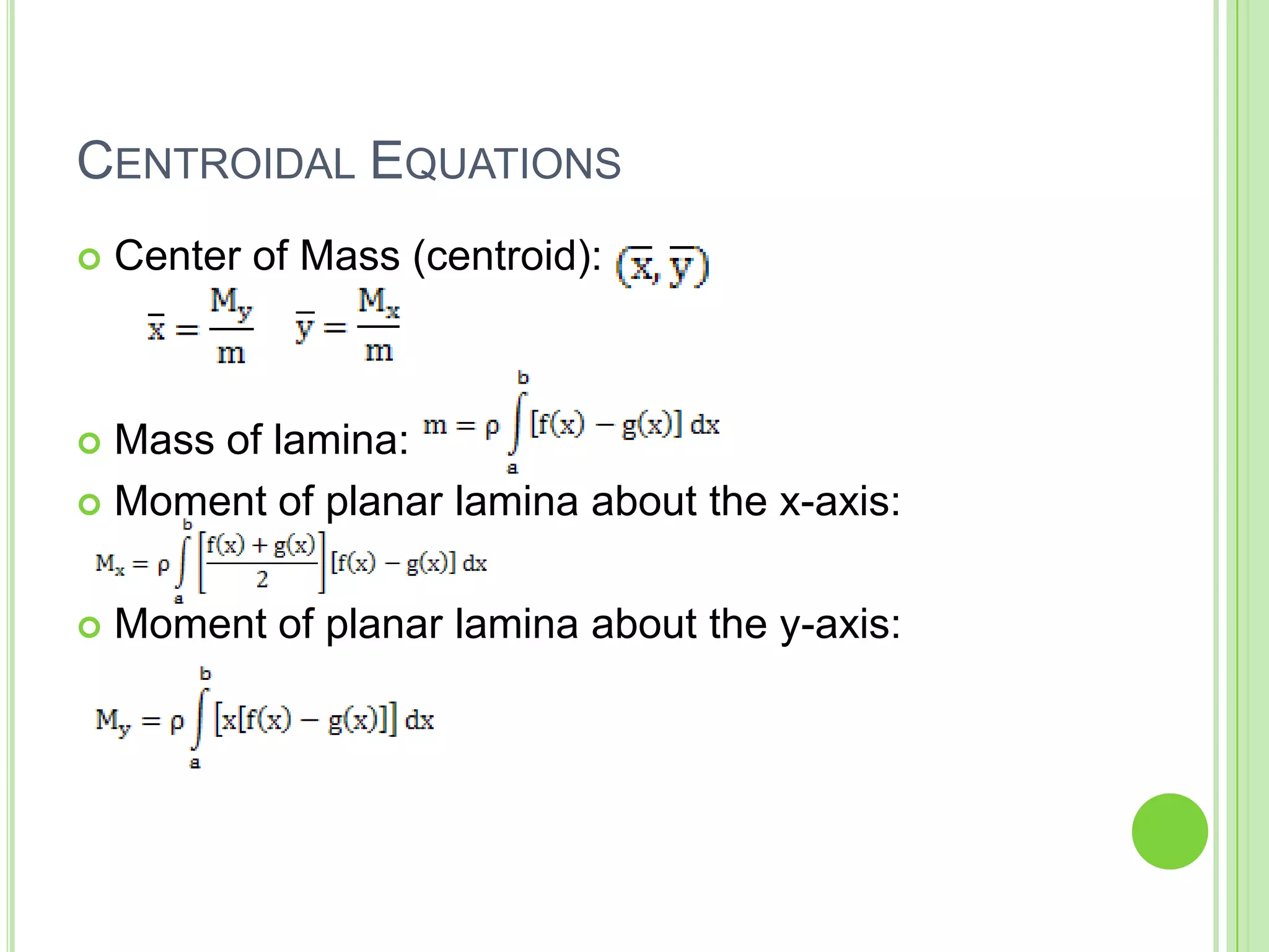Centroid Planar Lamina | PPT