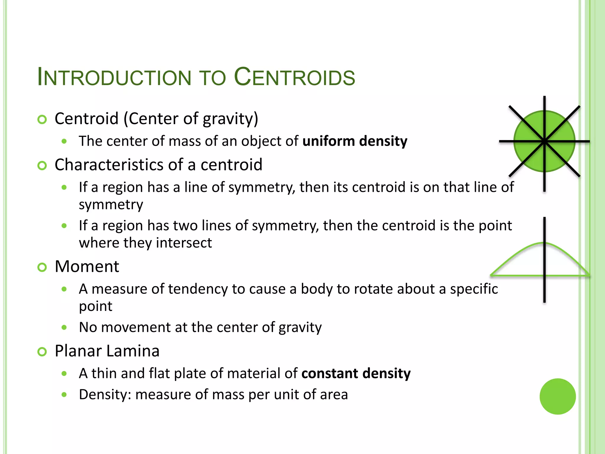 Centroids in a planar lamina FINAL | PPTX