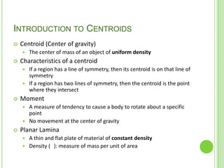 Centroids in planar lamina 4 | PPTX