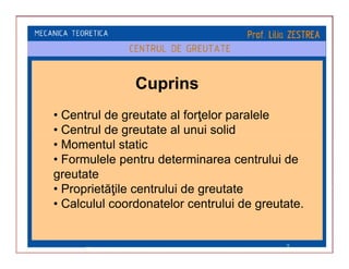 Centrul de greutate | PDF
