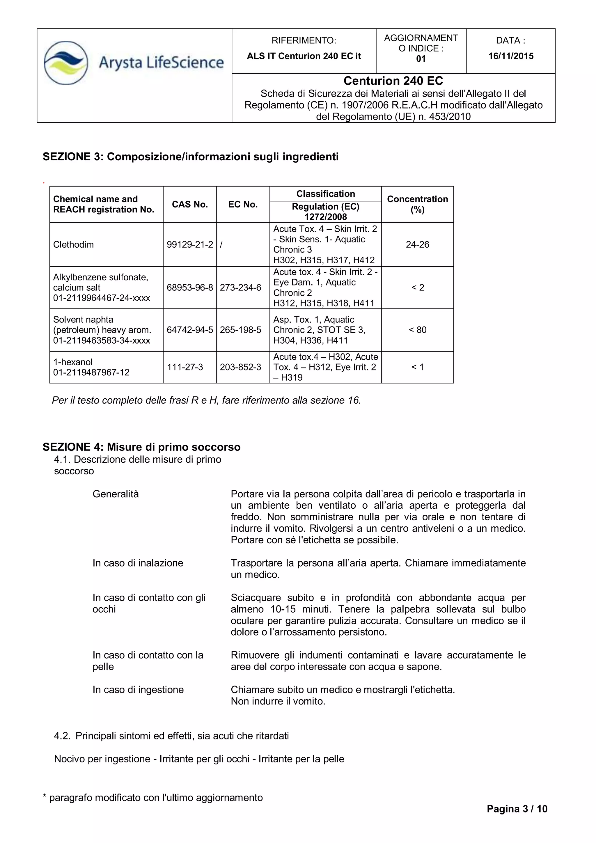 Centurion 240 ec it 2015 11-16 | PDF