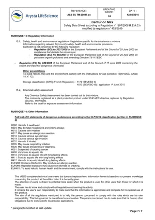 Centurion max msds | PDF