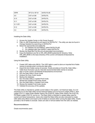 Century Change JDE | PDF