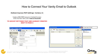 Century 21 vanity email how to find, forward and connect to outlook | PPT
