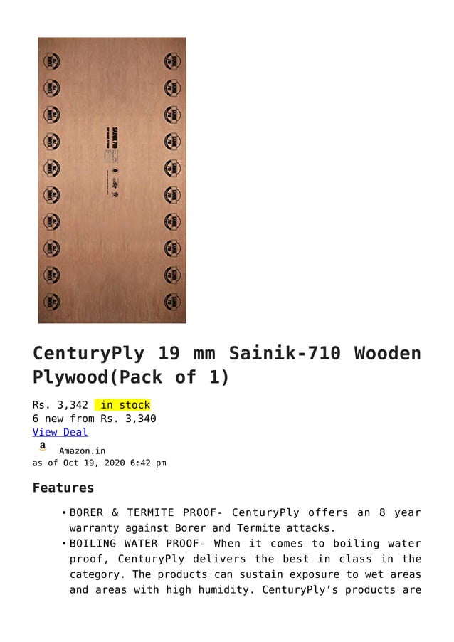 Century Plywood Price List 2020 PDF | PDF