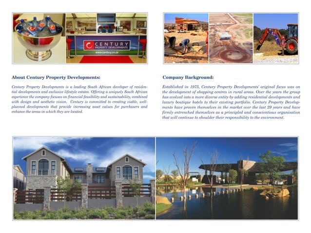 Century property developments company profile review | PPT