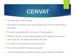 CENVAT | PPT
