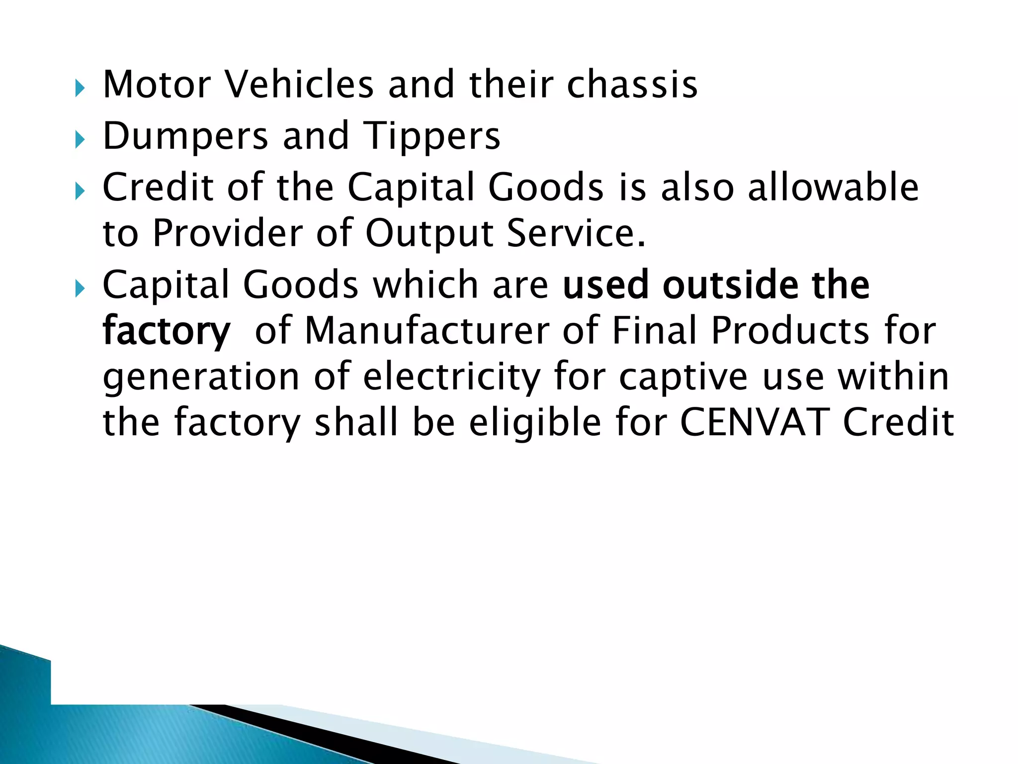 CENVAT Credit Rules 2004 | PPTX