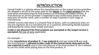 Cenvat credit | PPTX