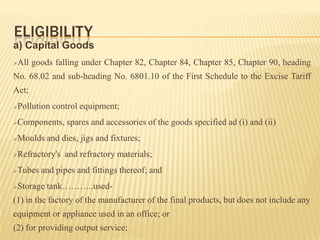 Cenvat credit rules, 2006 | PPTX