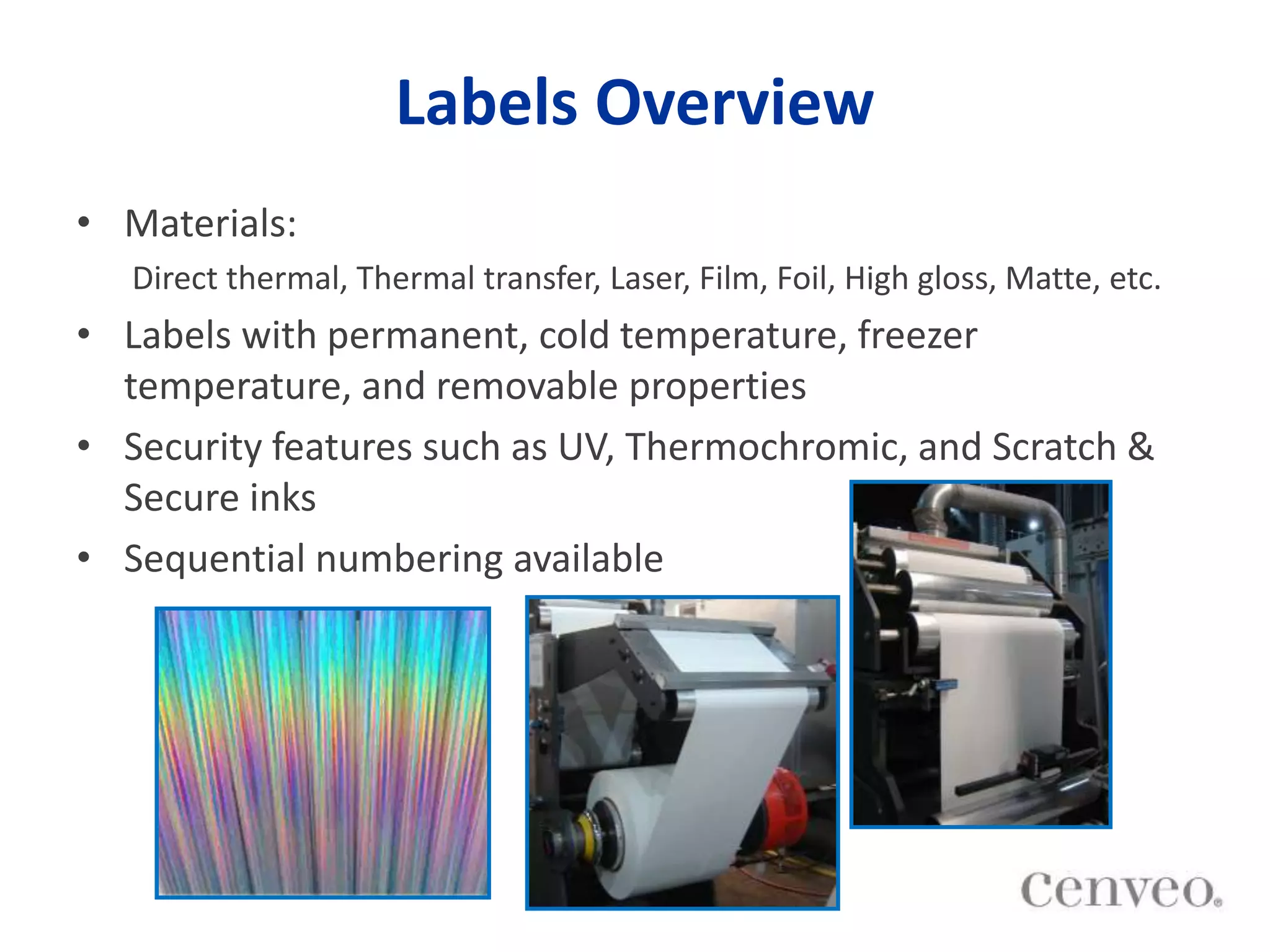 Cenveo labels & packaging overview quick deck 5.4.15 | Business ...