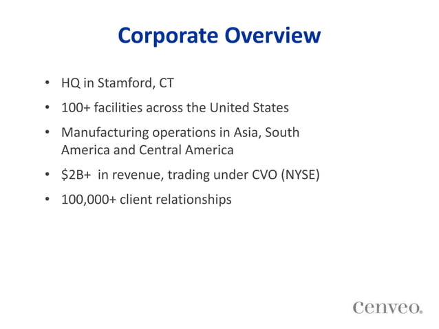 Cenveo labels & packaging overview quick deck 5.4.15 | Business ...