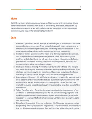 AI Vision Statement of a CEO | PDF