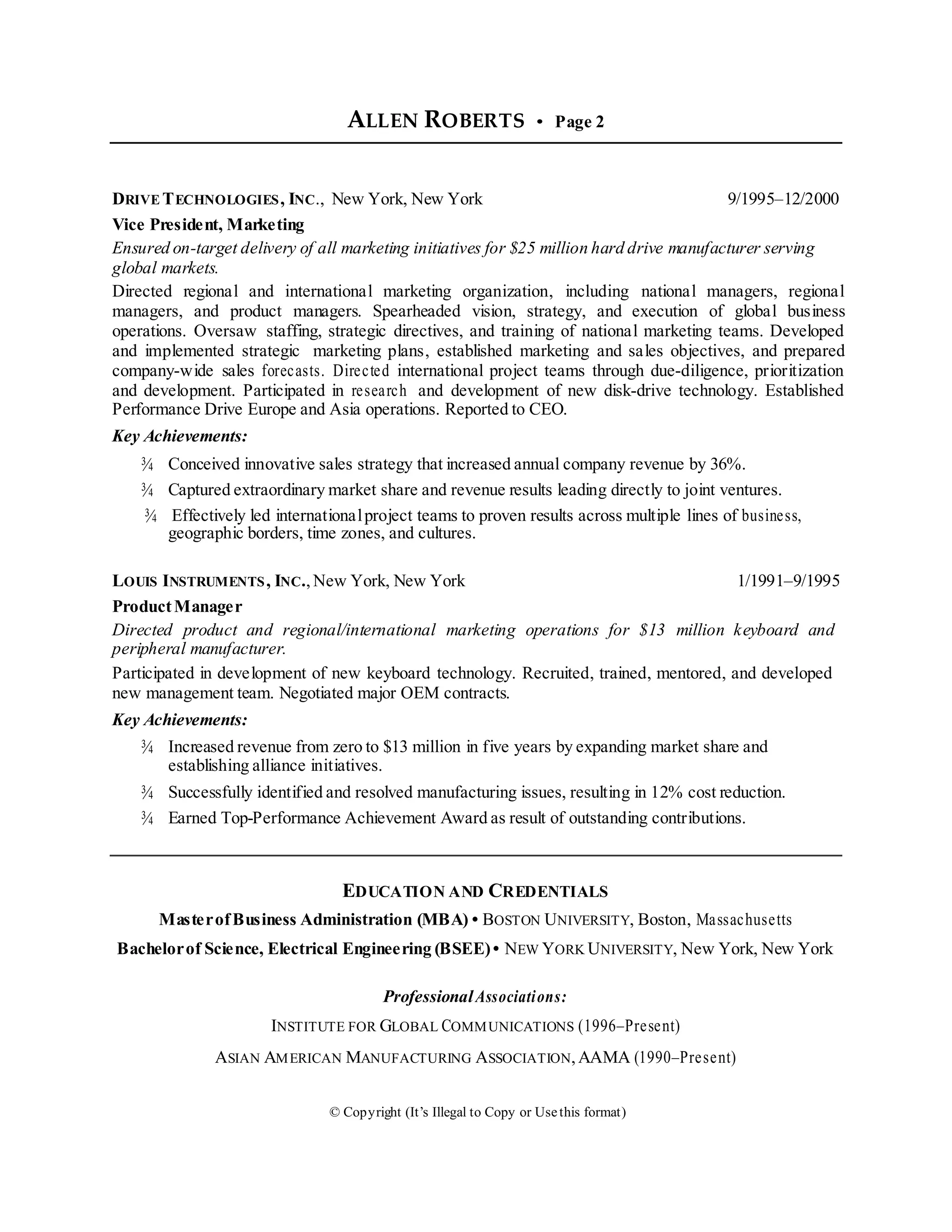 Ceo Resume Sample Pdf 2219