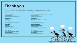 CEO Activism: Inside Comms and Marketing | PPT