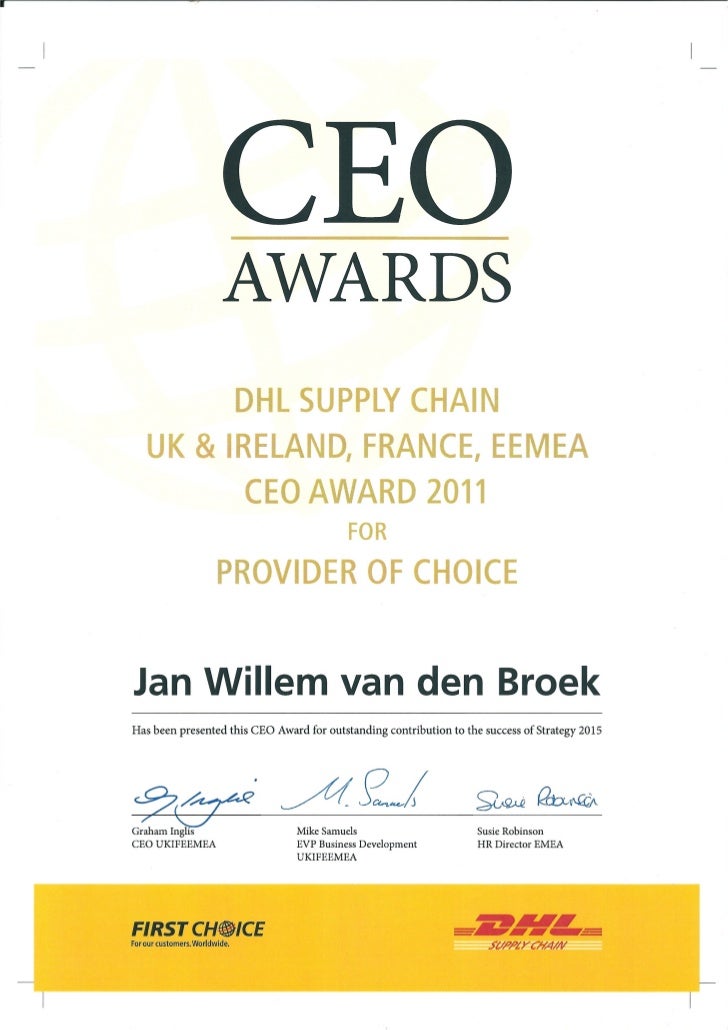 CEO Award DHL
