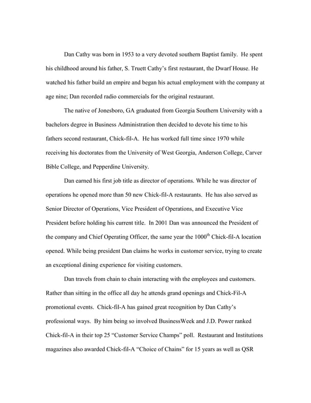 COO & President Biography | PDF