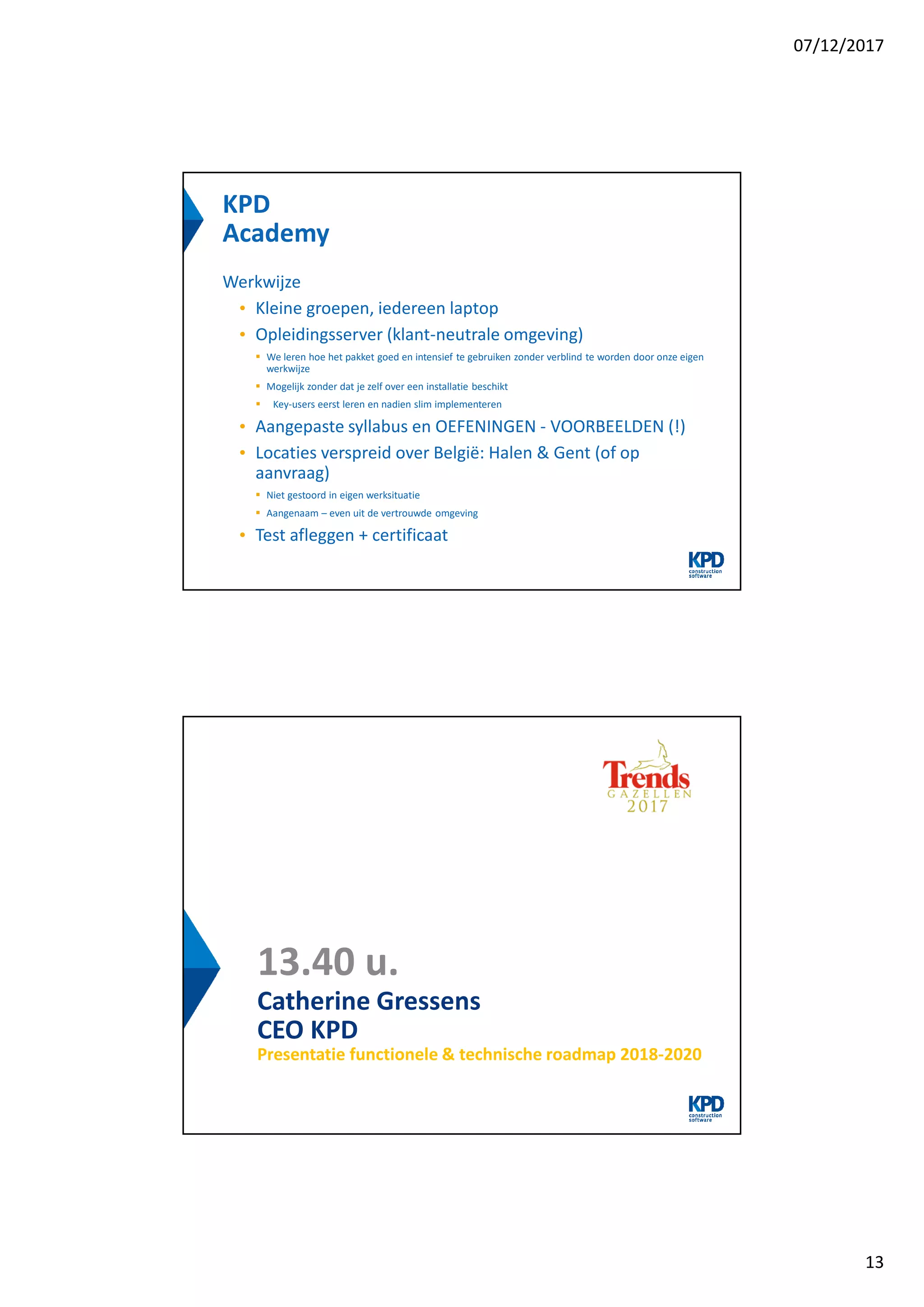 Keynote CEO Catherine Gressens zonder roadmap | PDF