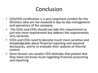 Ceo cfo certifications | PPTX