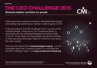 CEO Challenge 2015 Infographic | PPT