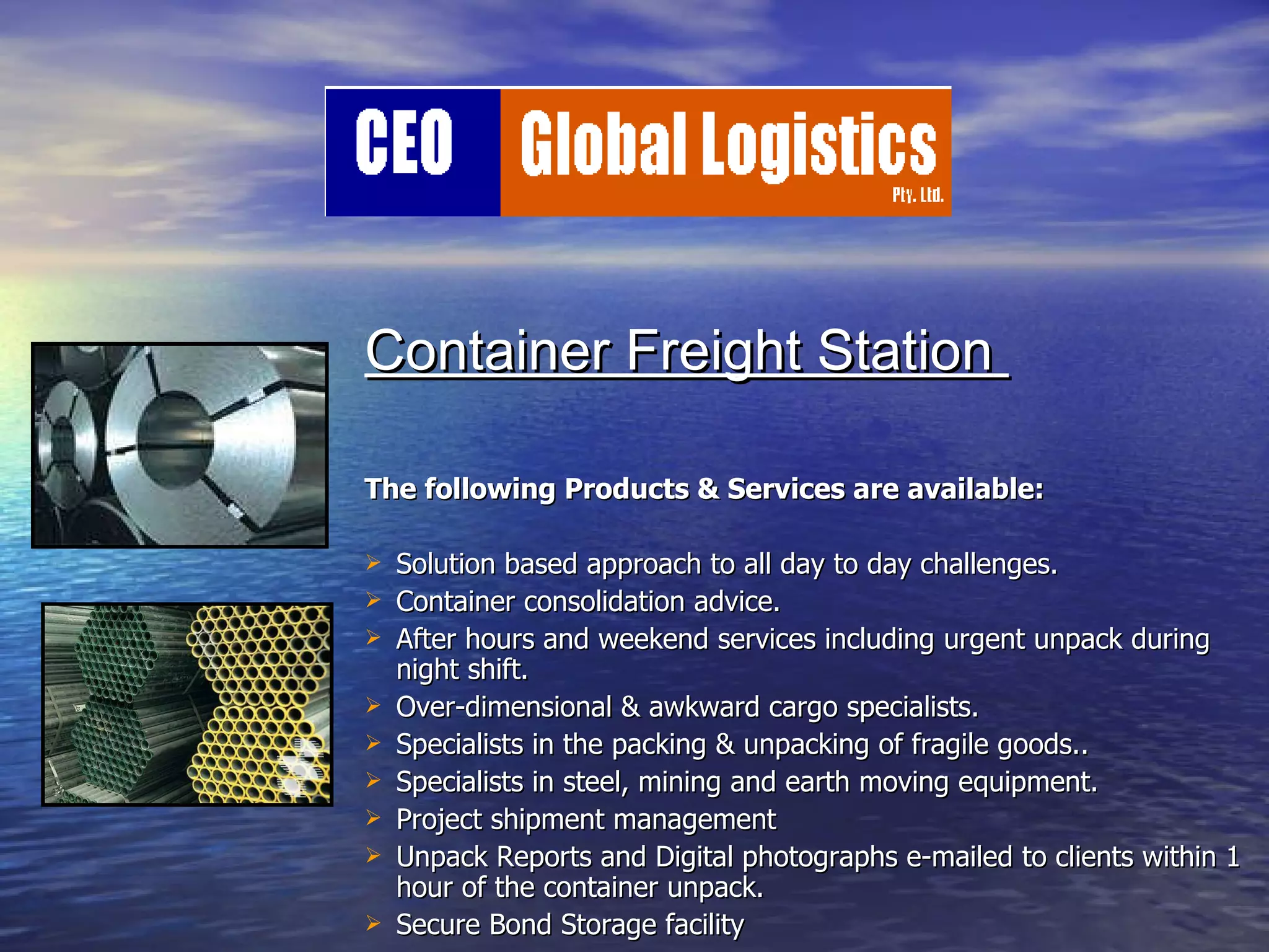 Ceo Company Profile Powerpoint | PPT | Logistics | Business