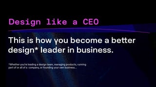 How a CEO Designs | PDF