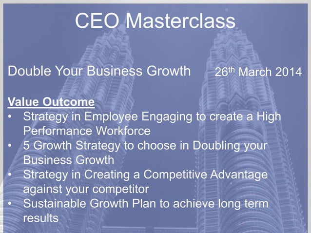 CEO Masterclass - Double Your Business Growth | VentureEDGE | PPTX