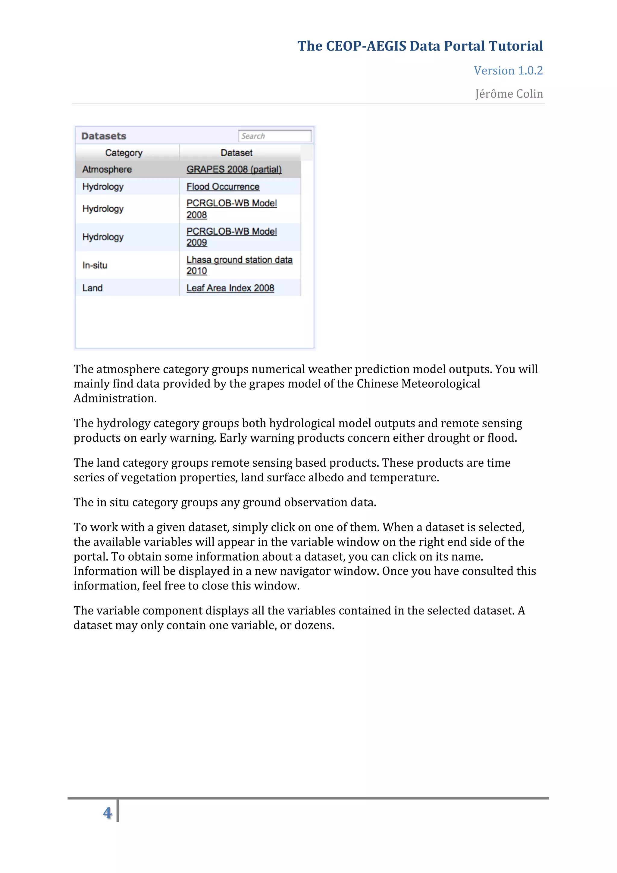 CEOP-AEGIS Data Portal Tutorial | PDF | Internet for Beginners | Internet